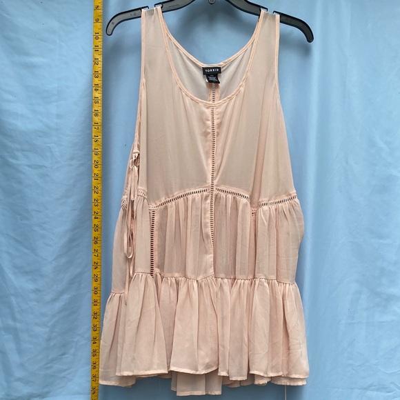torrid | Tops | Torrid Light Pink Ruffle Tank Top | Poshmark